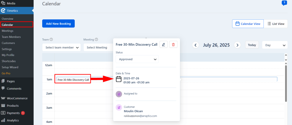 How to Integrate Google Meet/Calendar with Timetics – Arraytics